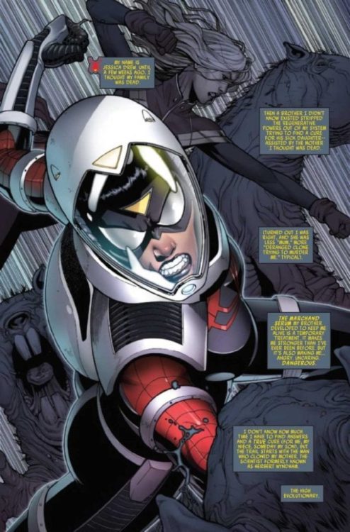 Spider-Woman #6 pg1 | Monkeys Fighting Robots