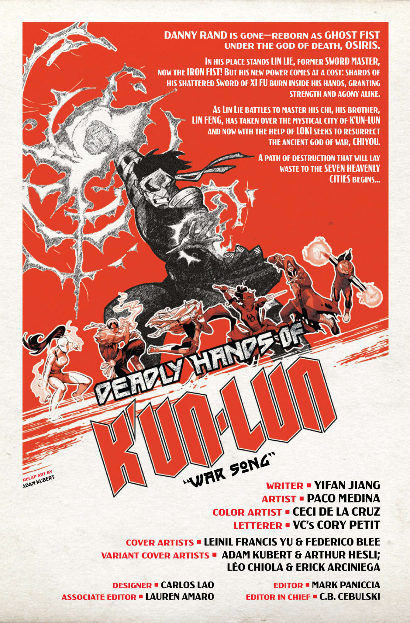 Marvel Comics Exclusive Preview: DEADLY HANDS OF K'UN-LUN #1 %